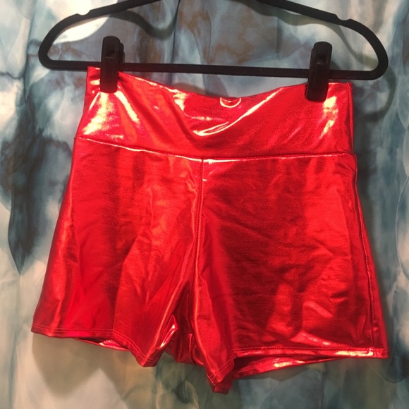 Shorts | New Sparkly Red Stretch Gymnastic Costume Shorts | Poshmark